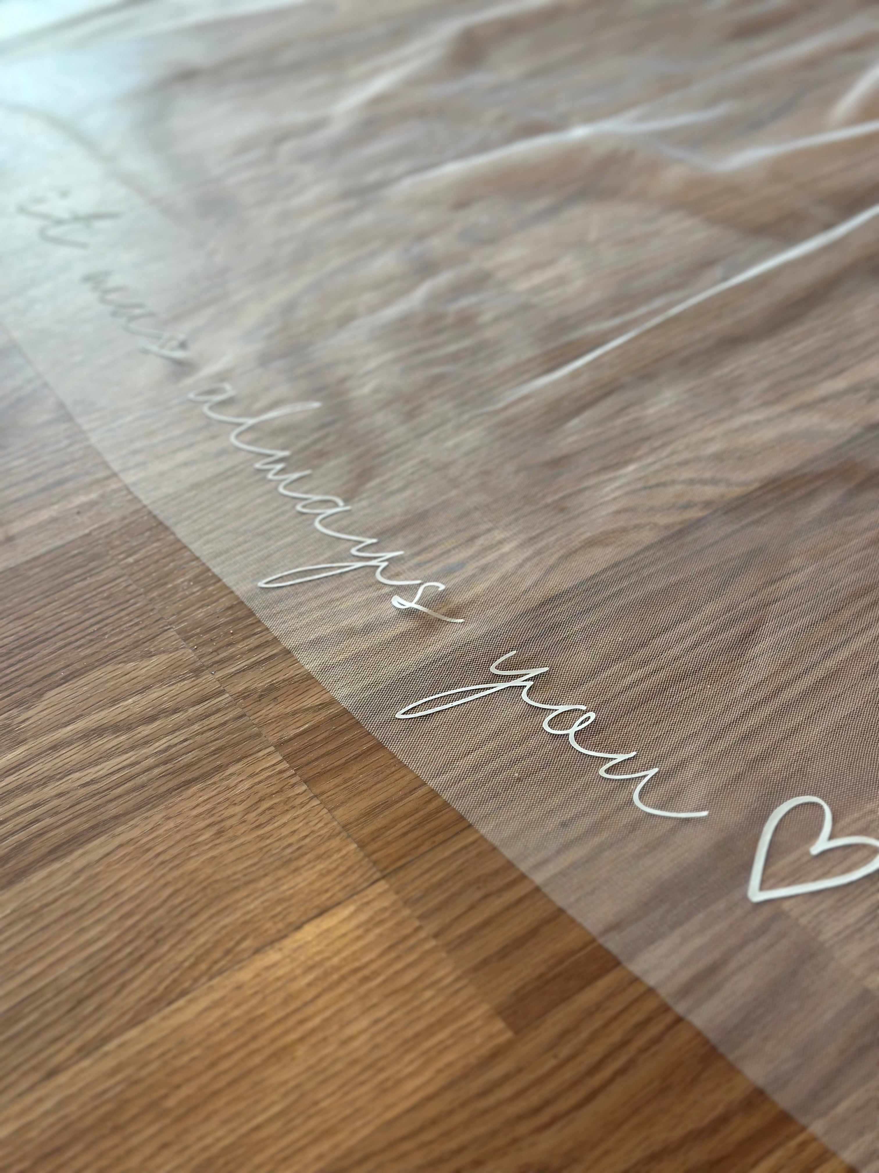 Add Custom Wording to Your Veil – Blanca Veils